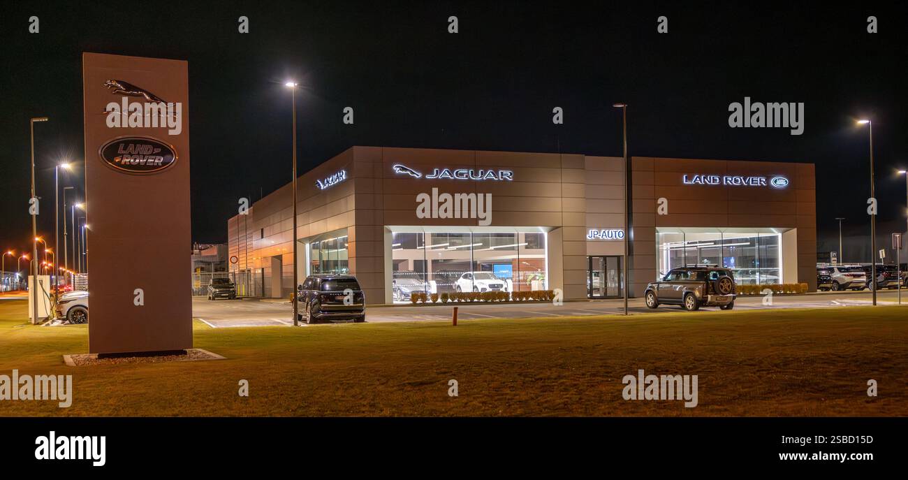 Nitra, Slovakia - January , 31, 2025 : Jaguar, Land Rover showroom ...