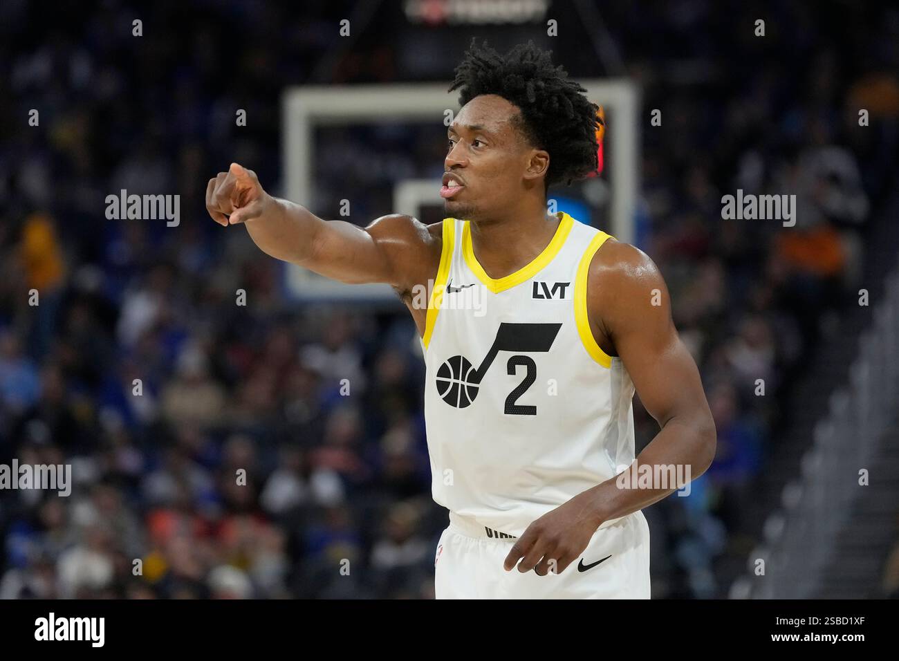 Utah Jazz guard Collin Sexton (2) during an NBA basketball game against ...