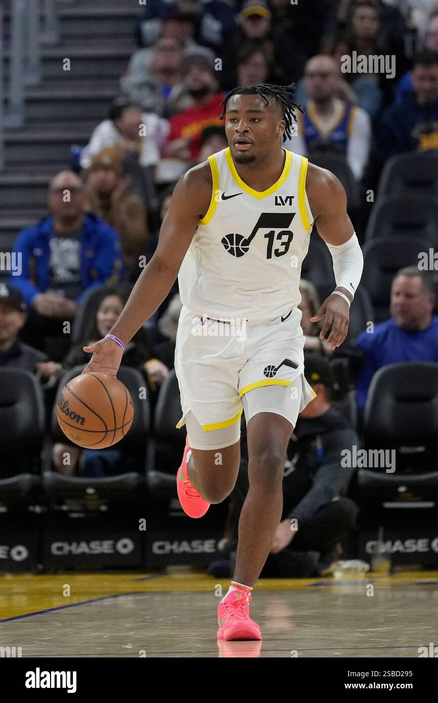 Utah Jazz guard Isaiah Collier (13) during an NBA basketball game ...