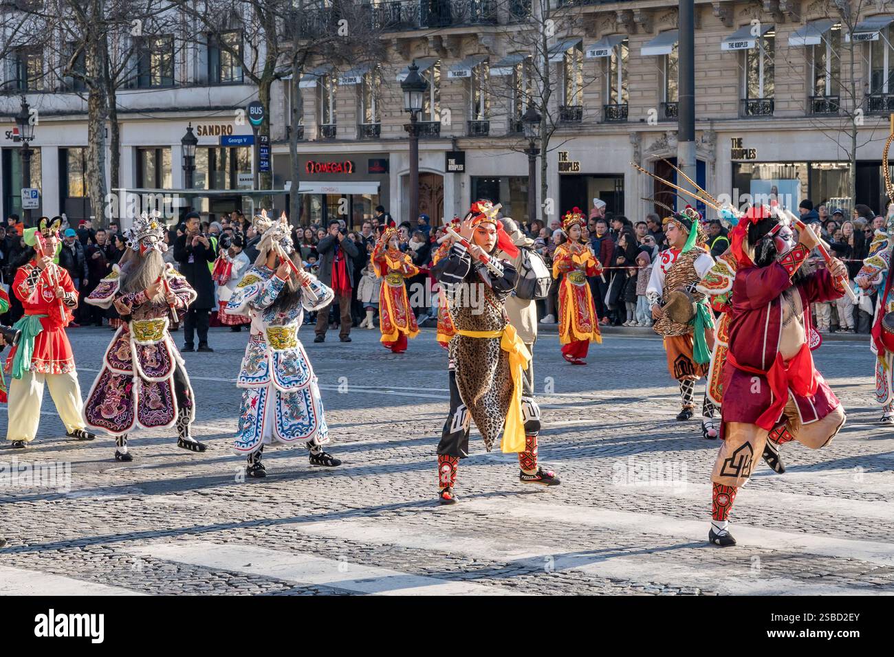 Lunar celebration awakens the Champs-Elysees during Chinese New Year ...