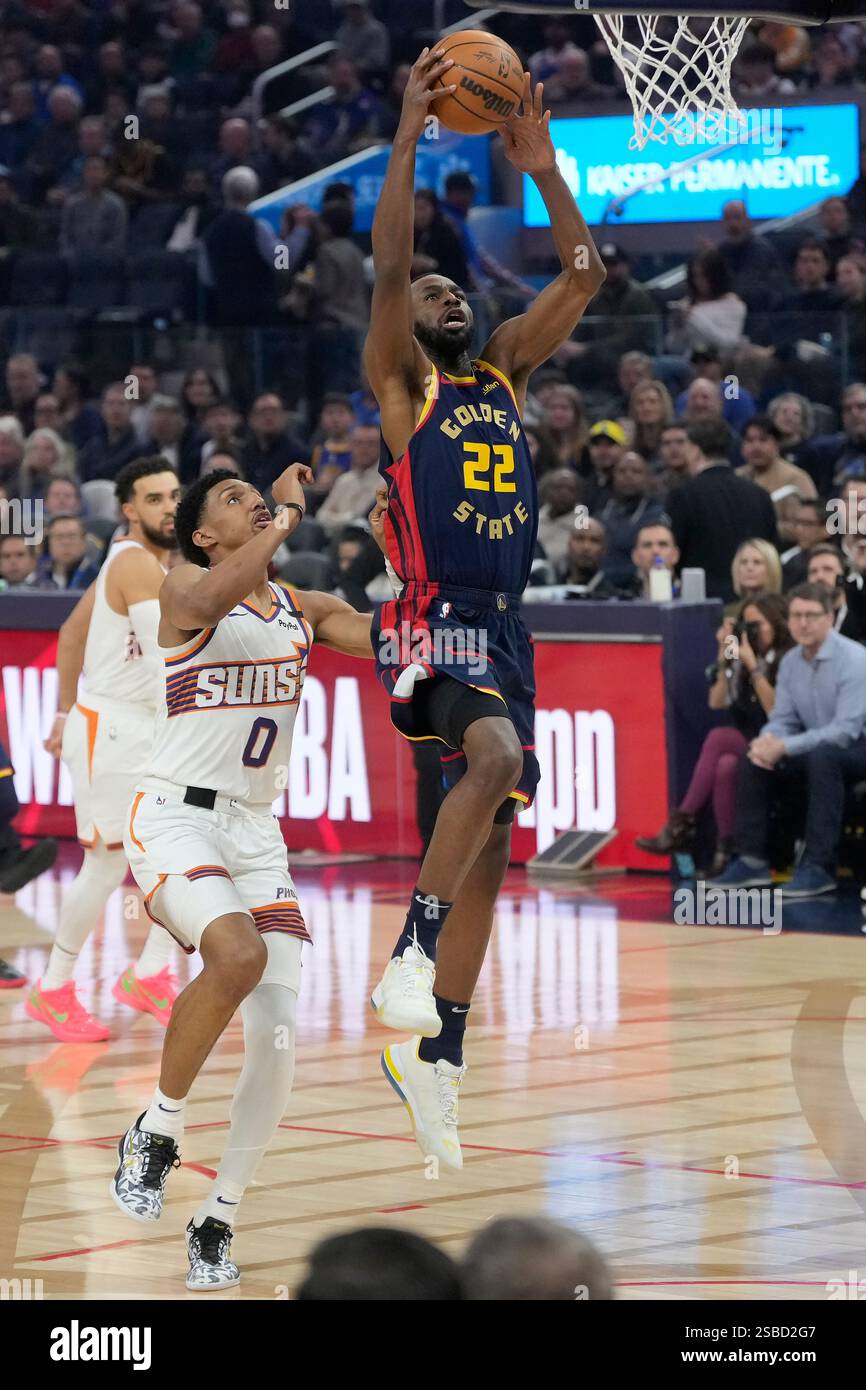 Golden State Warriors forward Andrew Wiggins (22) shoots against the ...