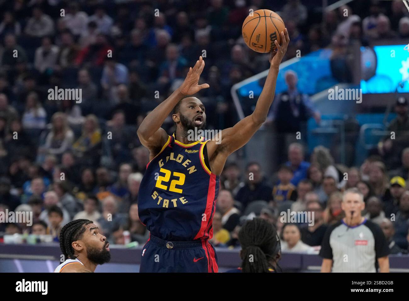 Golden State Warriors forward Andrew Wiggins (22) during an NBA ...