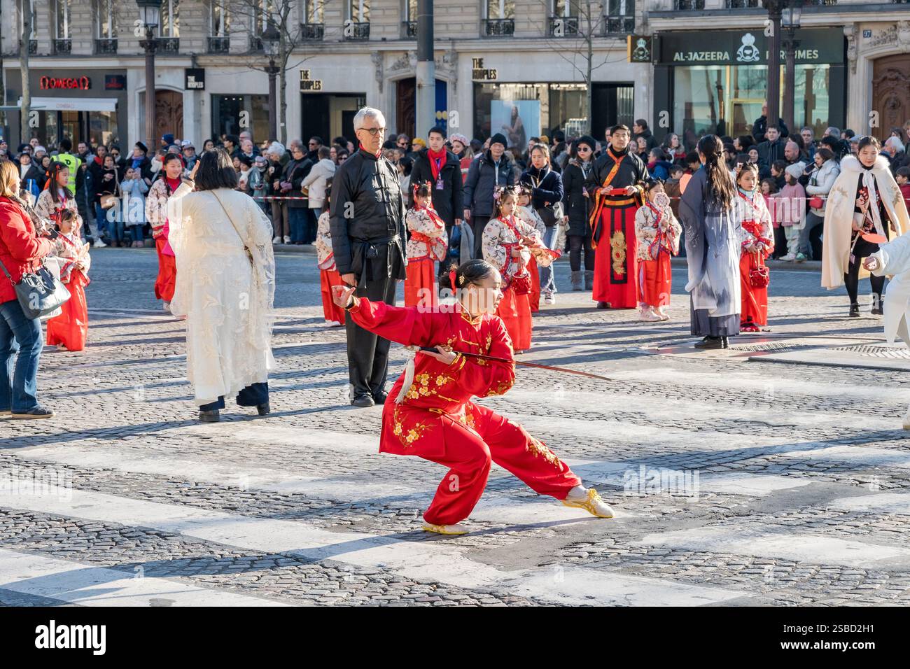 Lively performers celebrate Chinese New Year on Champs-Elysees in 2025 ...