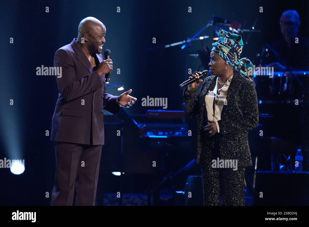 Wayne Brady, left, and Angelique Kidjo perform "Bridge Over Trouble ...