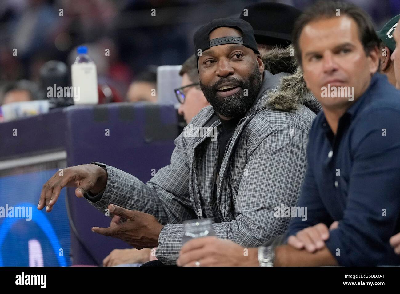 Former basketball player Baron Davis during an NBA basketball game ...