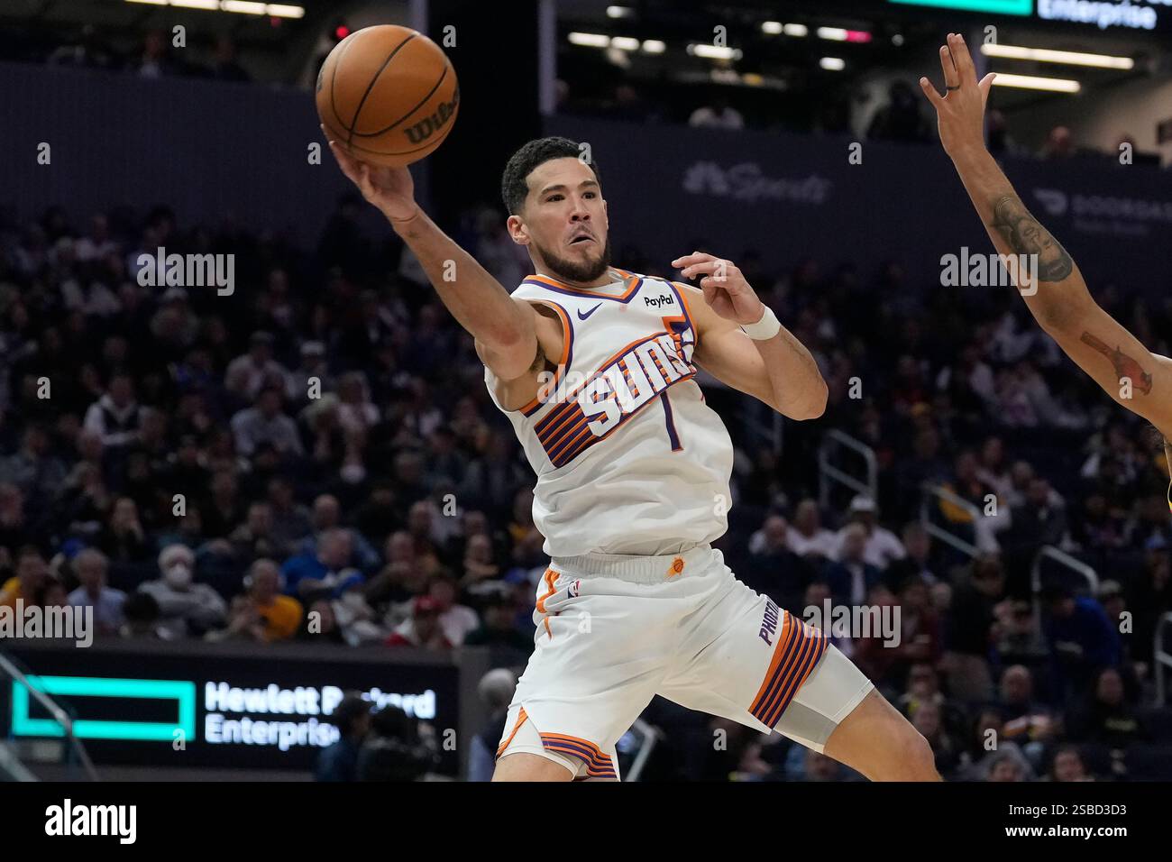 Phoenix Suns guard Devin Booker during an NBA basketball game against ...
