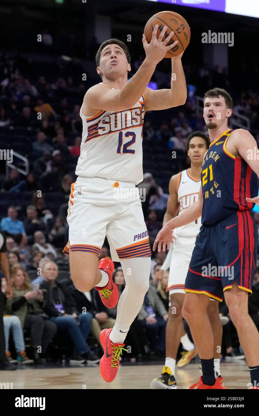 Phoenix Suns guard Collin Gillespie (12) during an NBA basketball game ...