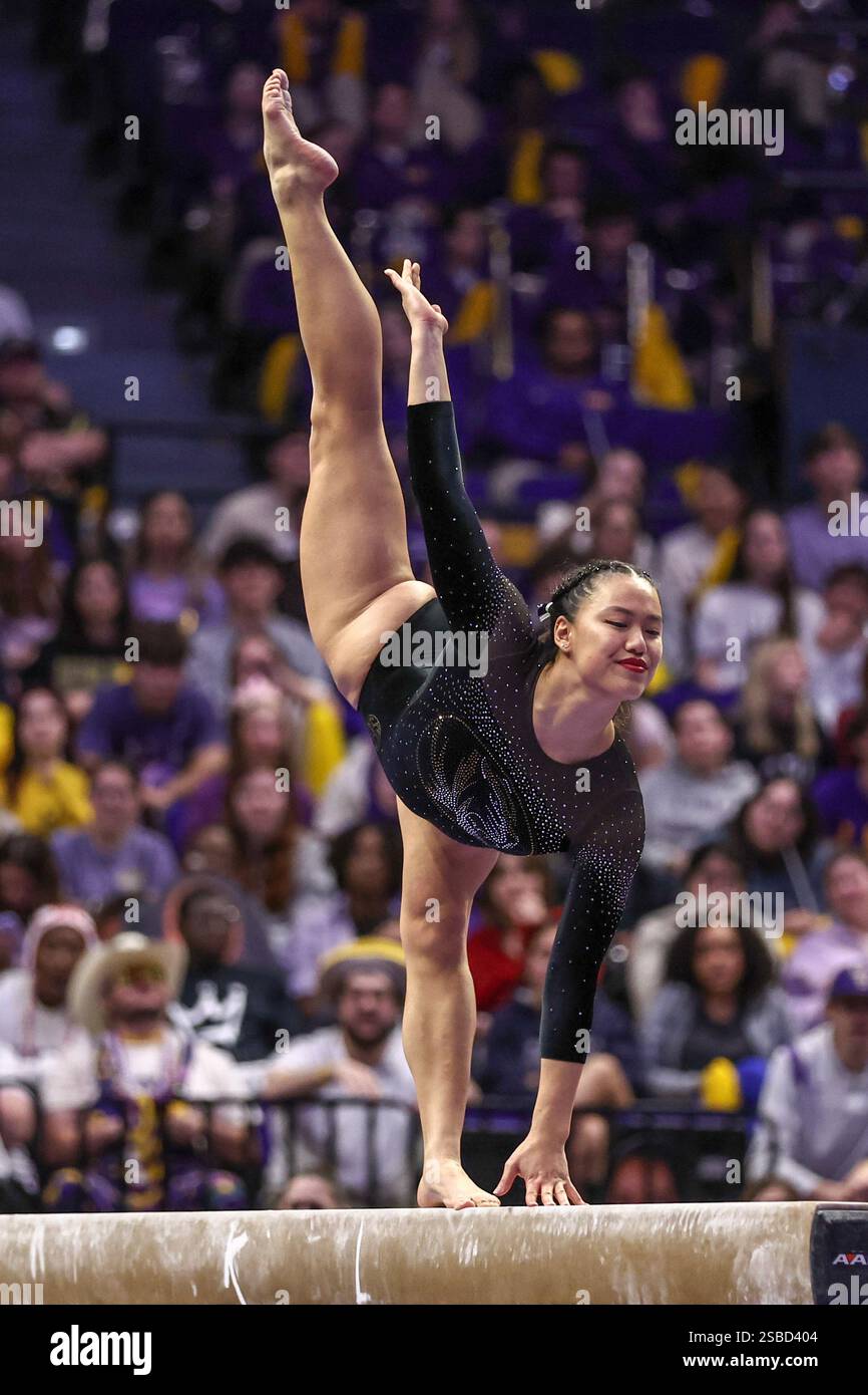 January 31, 2025: Missouri's Helen Hu competes on the balance beam ...