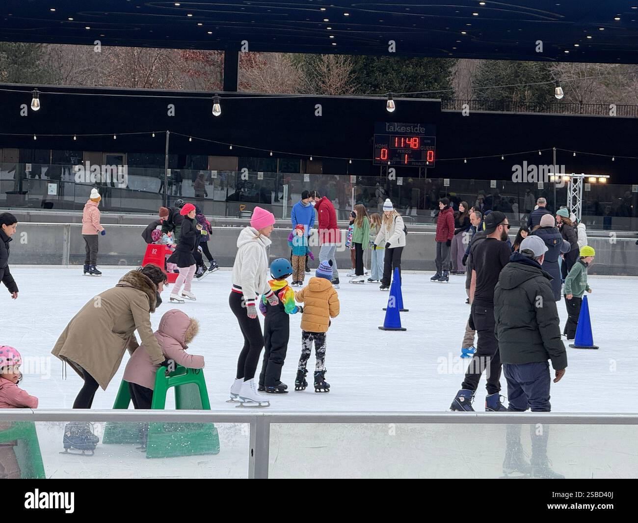 People ice skating at the LeFrak Center at Lakeside in Prospect Park on ...