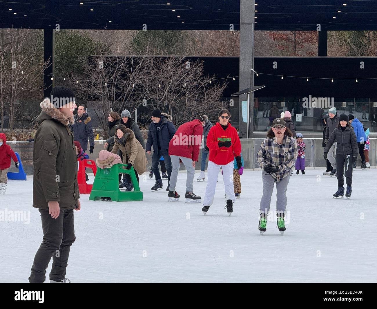 People ice skating at the LeFrak Center at Lakeside in Prospect Park on ...