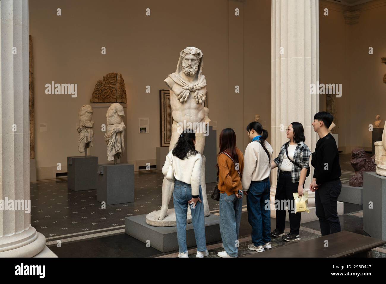 Marble statue of a bearded Hercules, Roman Flavian period, A.D. 68-98 ...