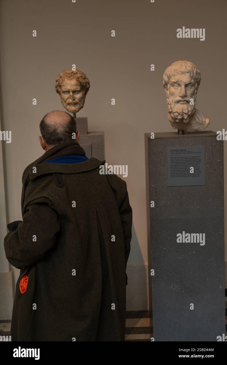 Marble Heads, 2nd cent. A.D., Roman sculptures, Roman Imperial period ...
