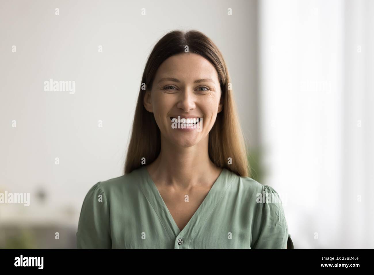 Profile portrait gorgeous satisfied hi-res stock photography and images ...
