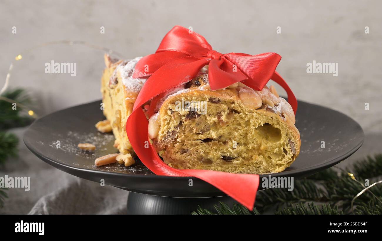 Bolo Rainha, a traditional Portuguese sweet bread, adorned with almonds ...