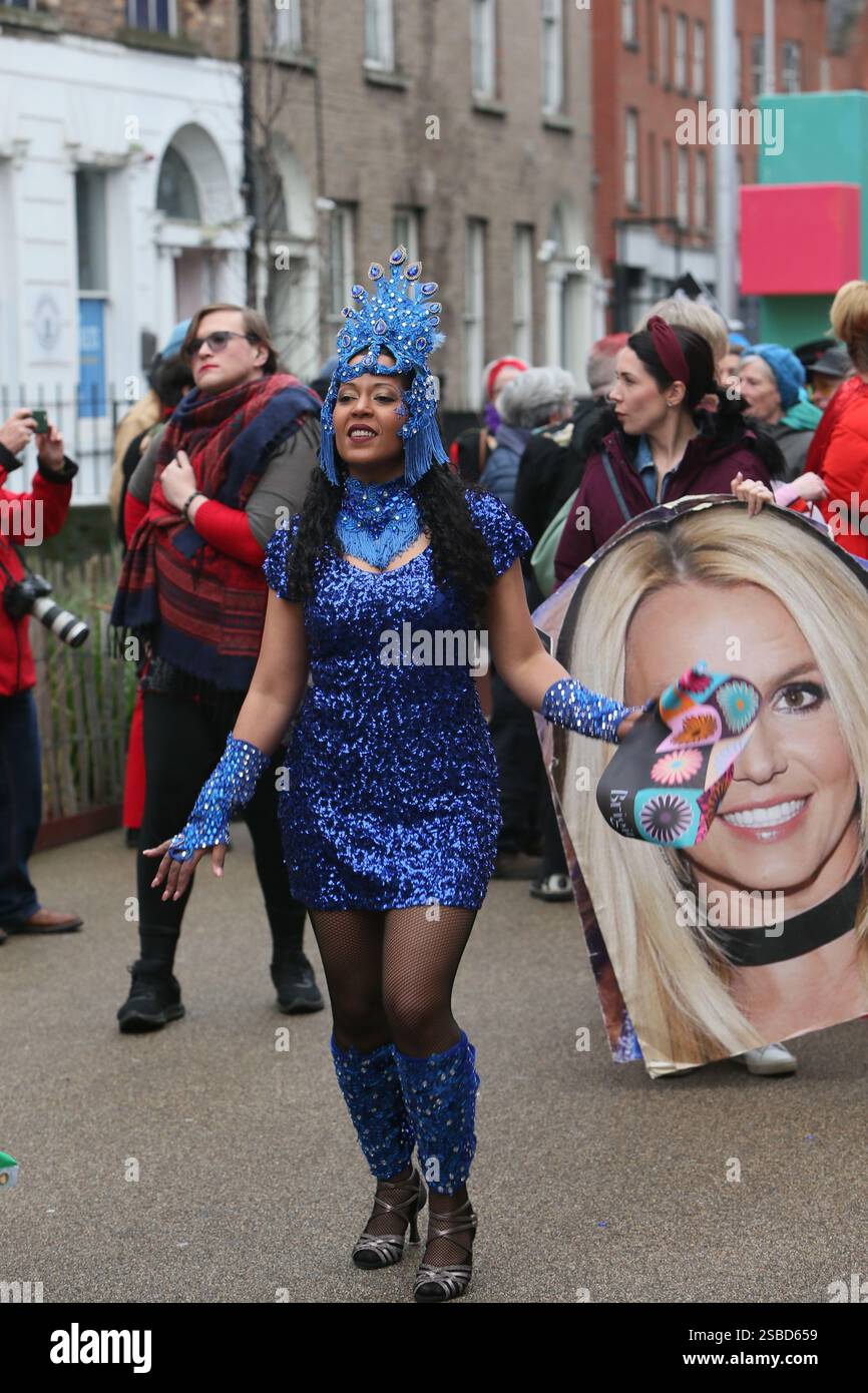 Dublin, Ireland - 02nd February 2025 -people dancing and wearing ...