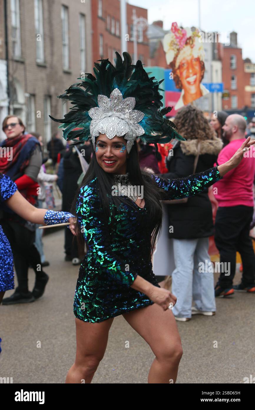 Dublin, Ireland - 02nd February 2025 -people dancing and wearing ...