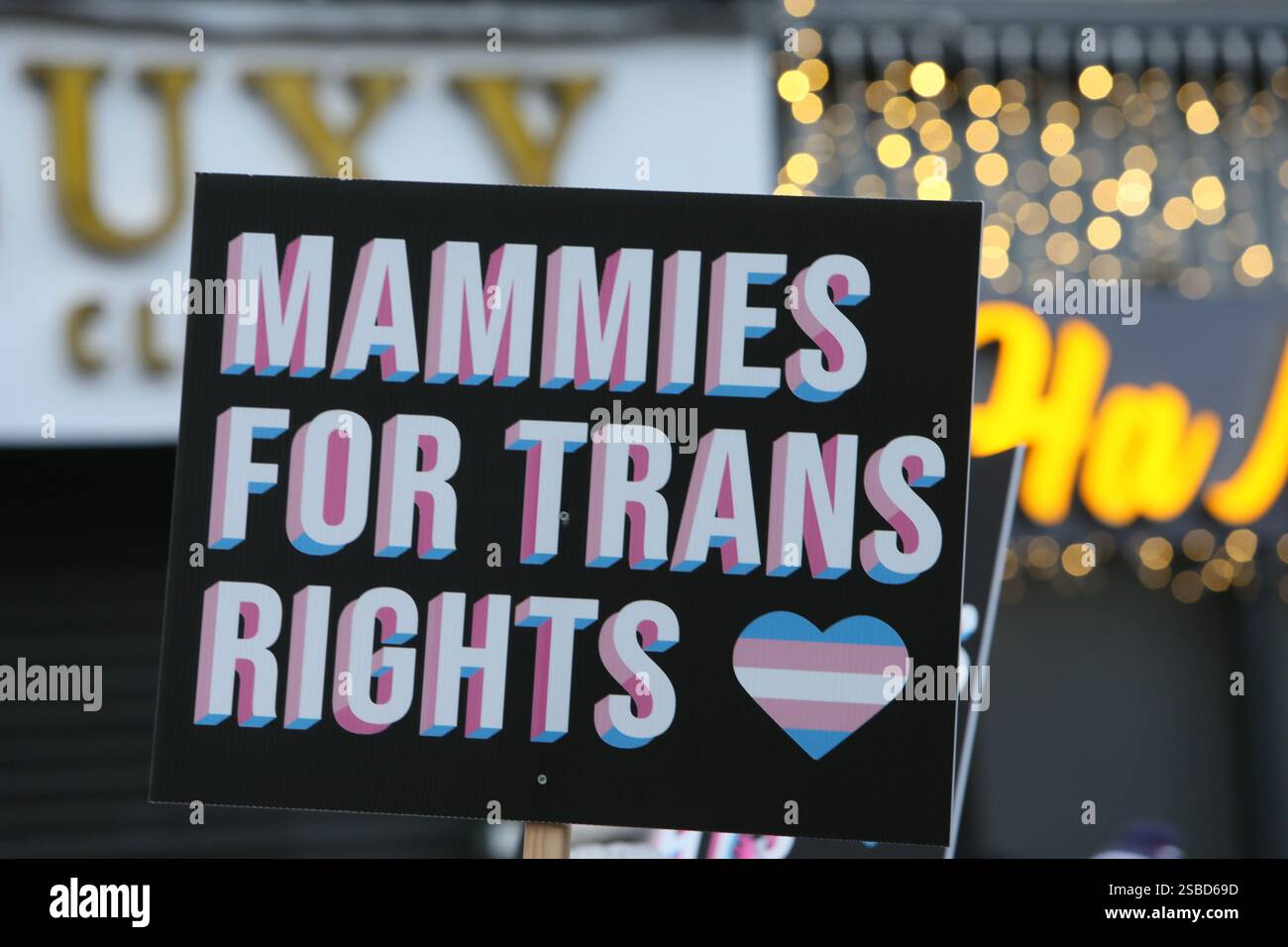 Dublin, Ireland - 02nd February 2025 - A transgender activism sign at ...