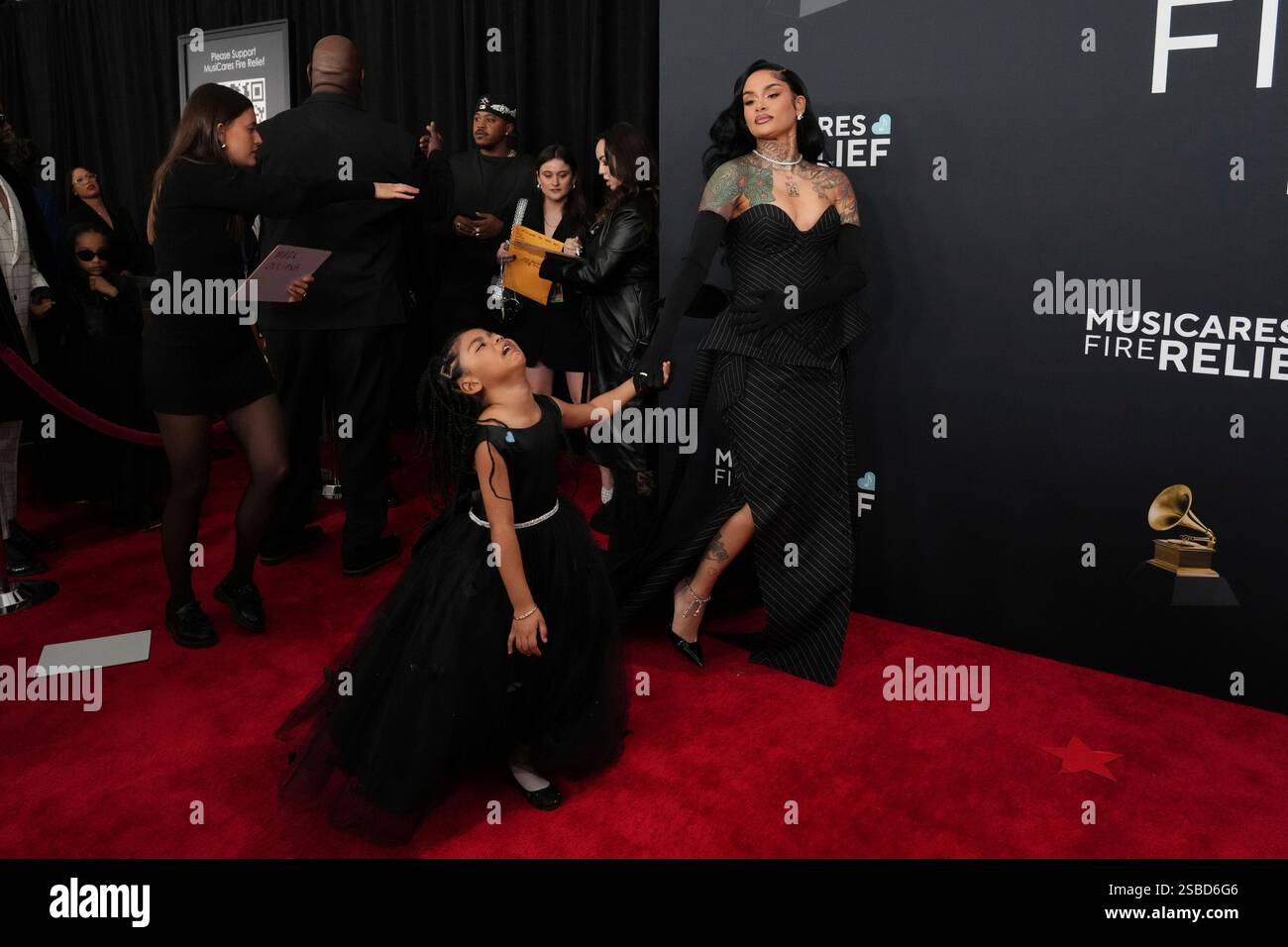 Adeya Young-White, left, and Kehlani arrive at the 67th annual Grammy ...