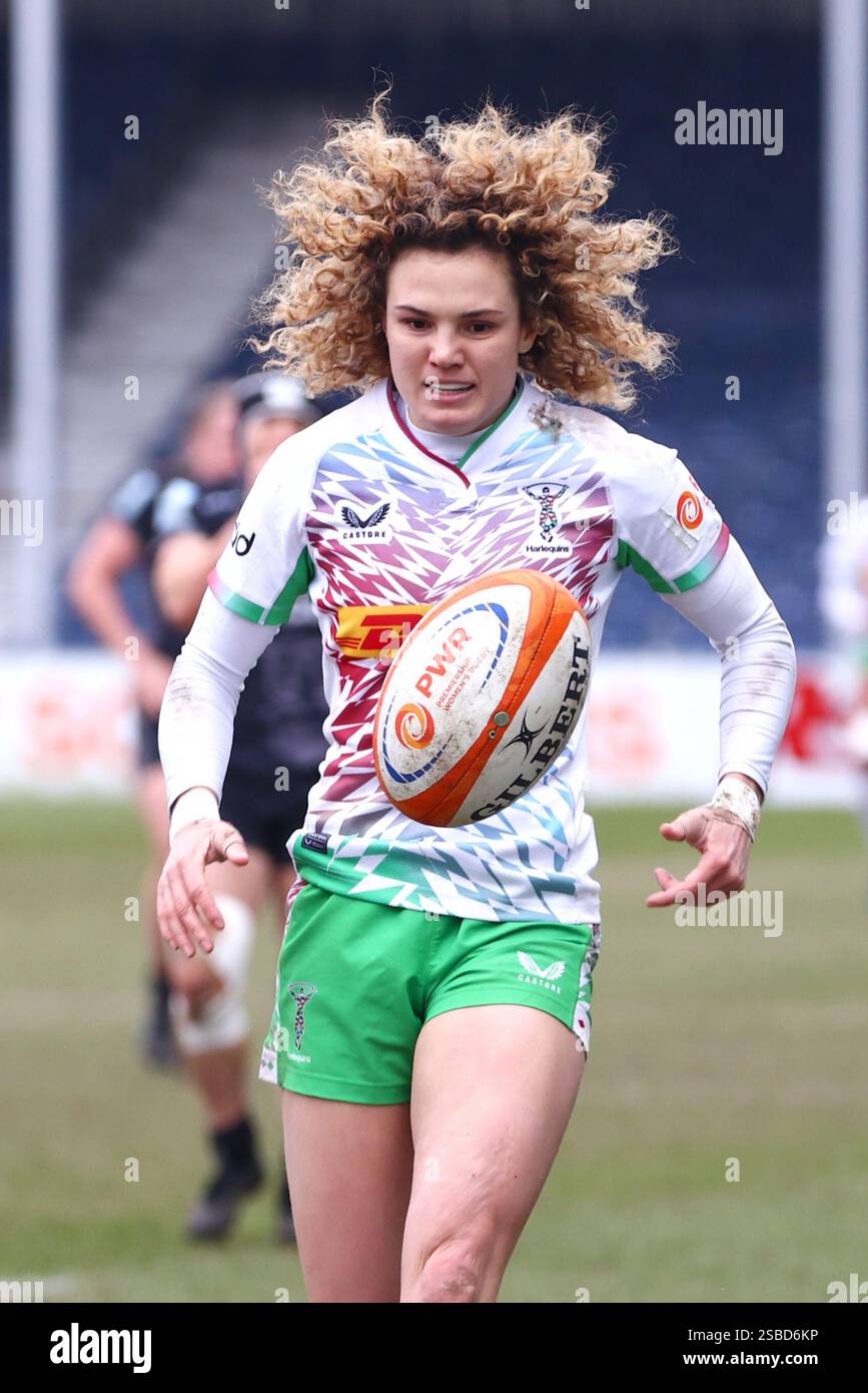 Exeter, Devon, UK. 2nd Feb, 2025. PWR Professional Women's Rugby Exeter ...