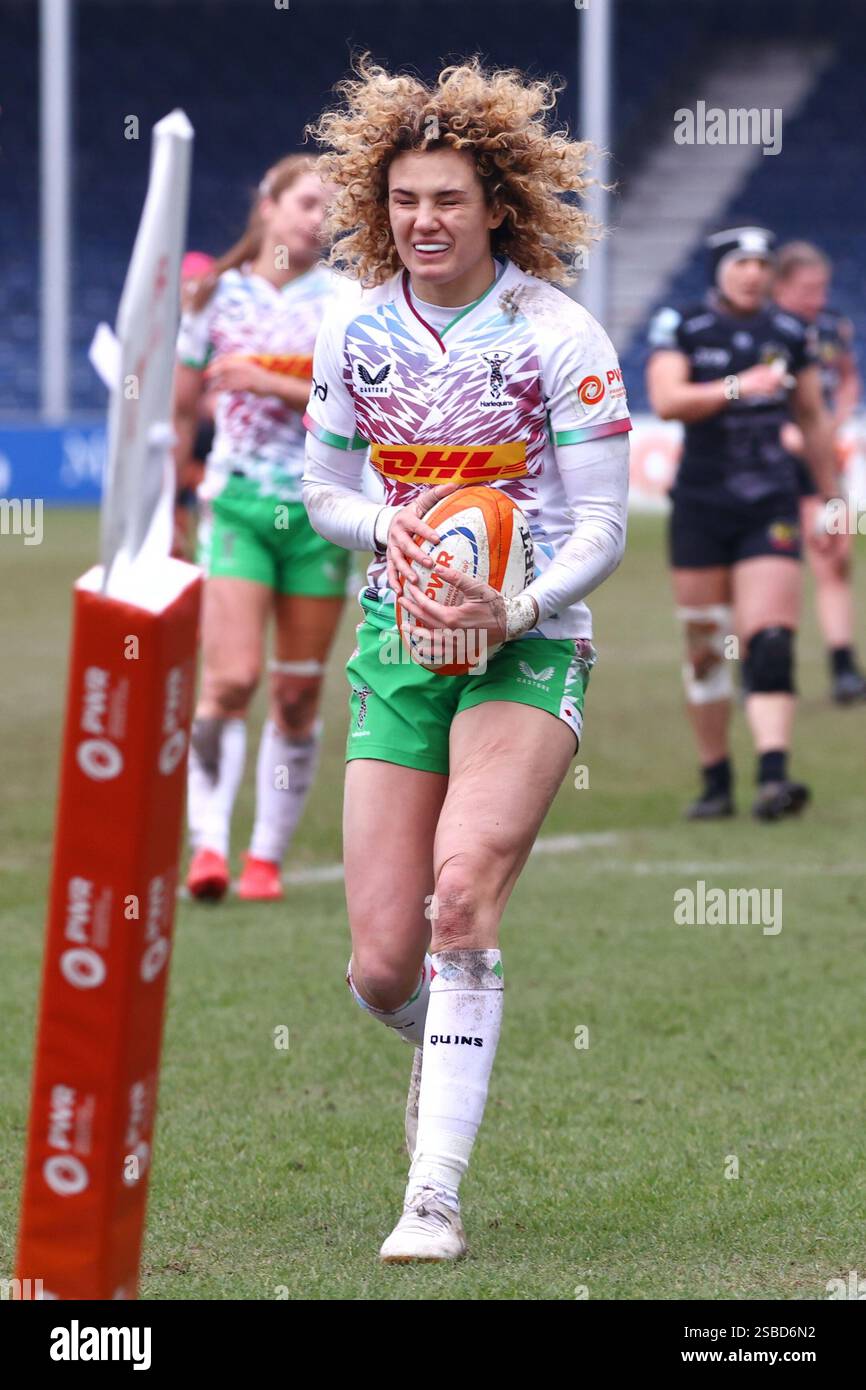 Exeter, Devon, UK. 2nd Feb, 2025. PWR Professional Women's Rugby Exeter ...