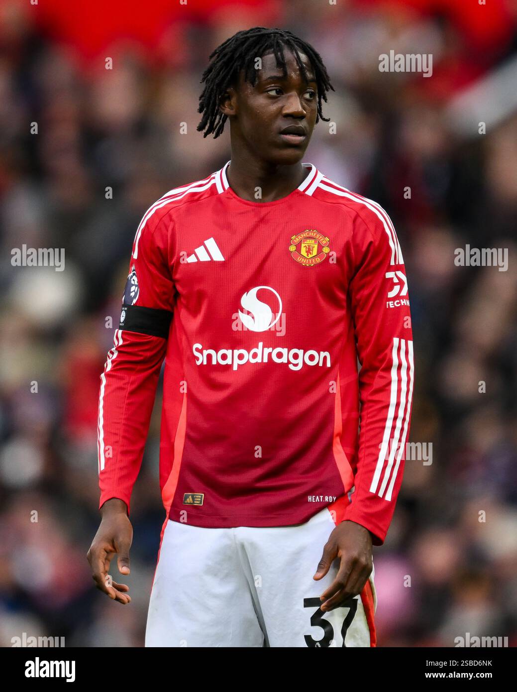 Kobbie Mainoo of Manchester United during the Premier League match ...