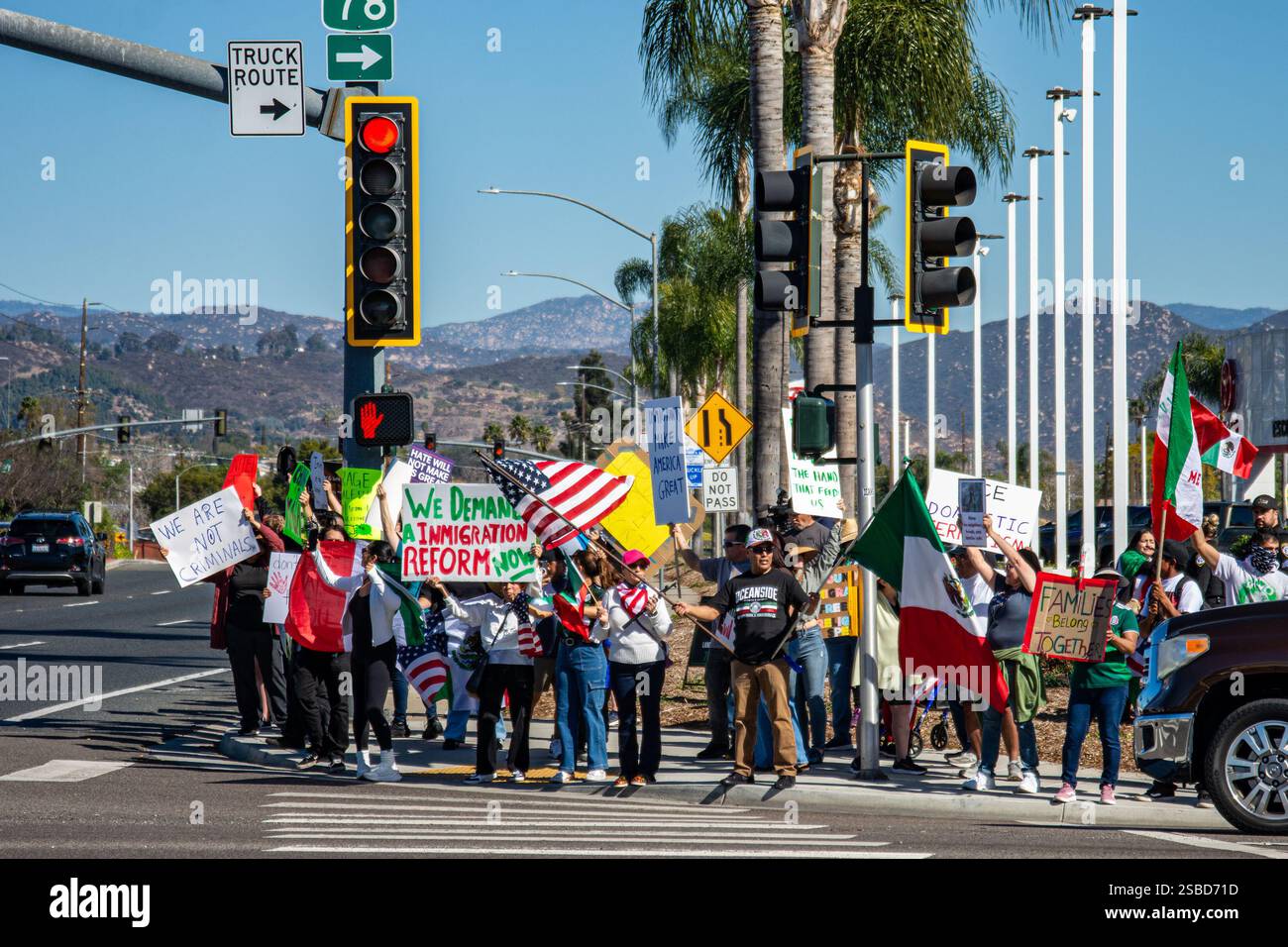 Escondido, USA. 02nd Feb, 2025. Escondido, California, residents ...