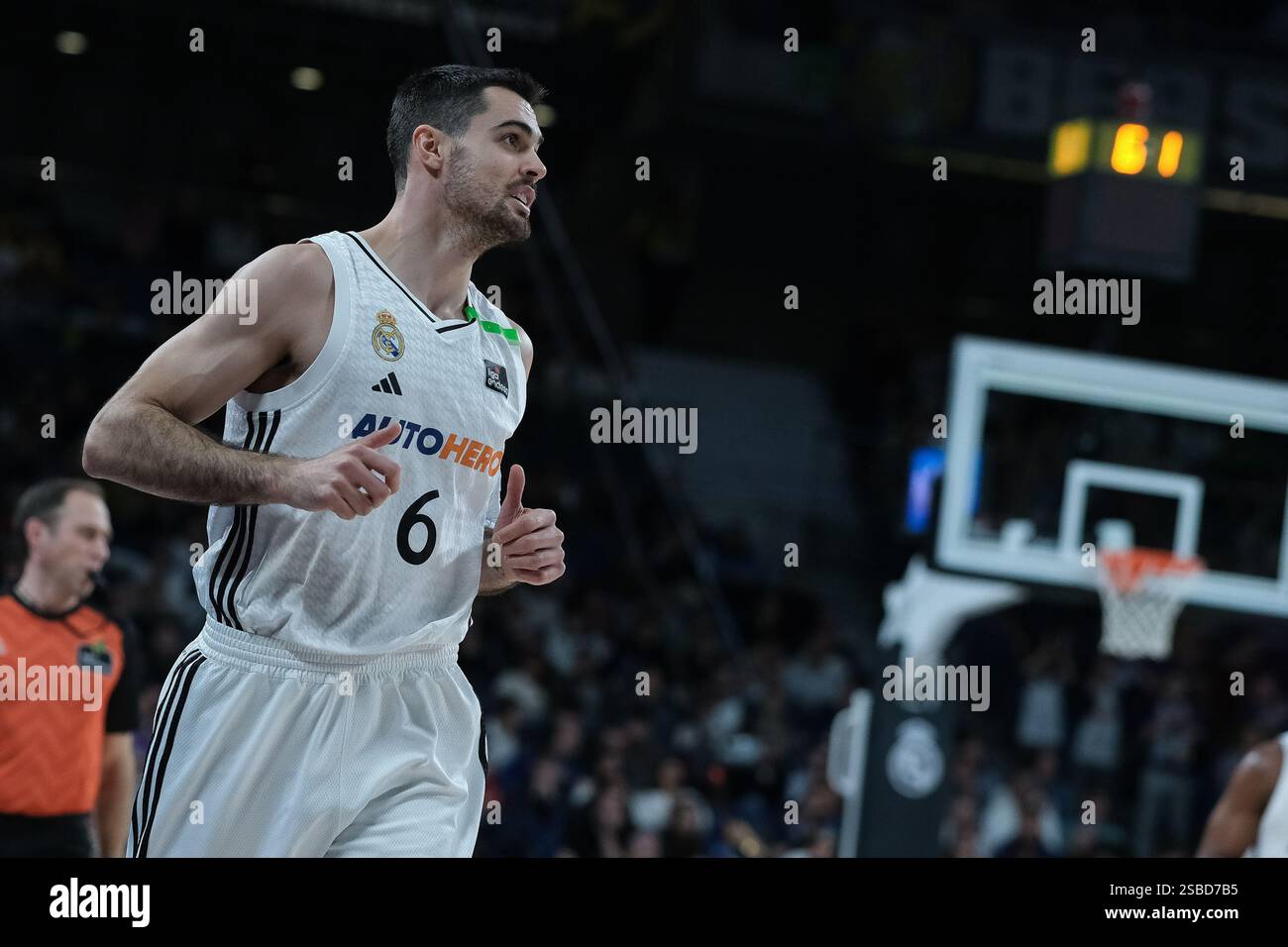 Madrid, Spain. 02nd Feb, 2025. Alberto Abalde of Real Madrid during the game between Real Madrid ...
