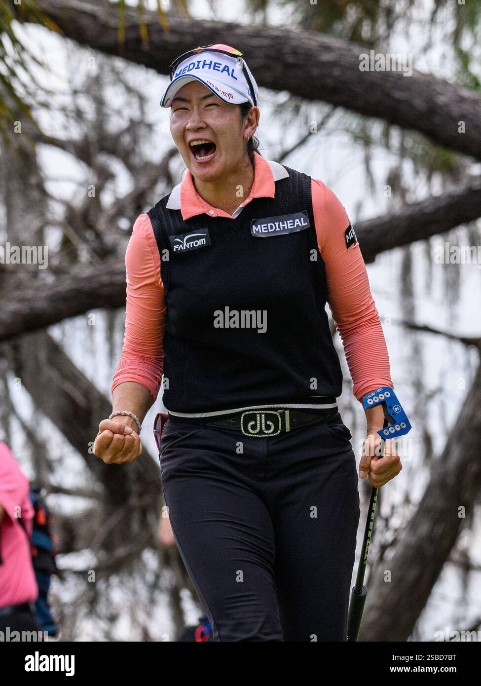 Orlando, FL, USA. 2nd Feb, 2025. A Lim Kim of South Korea reacts to ...