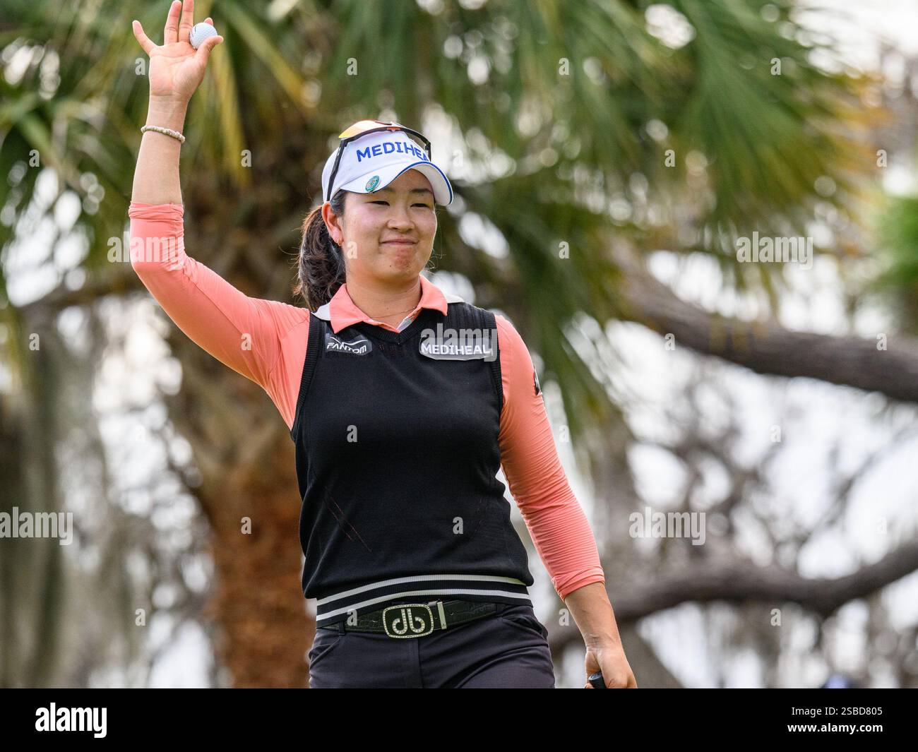 Orlando, FL, USA. 2nd Feb, 2025. A Lim Kim of South Korea reacts to ...