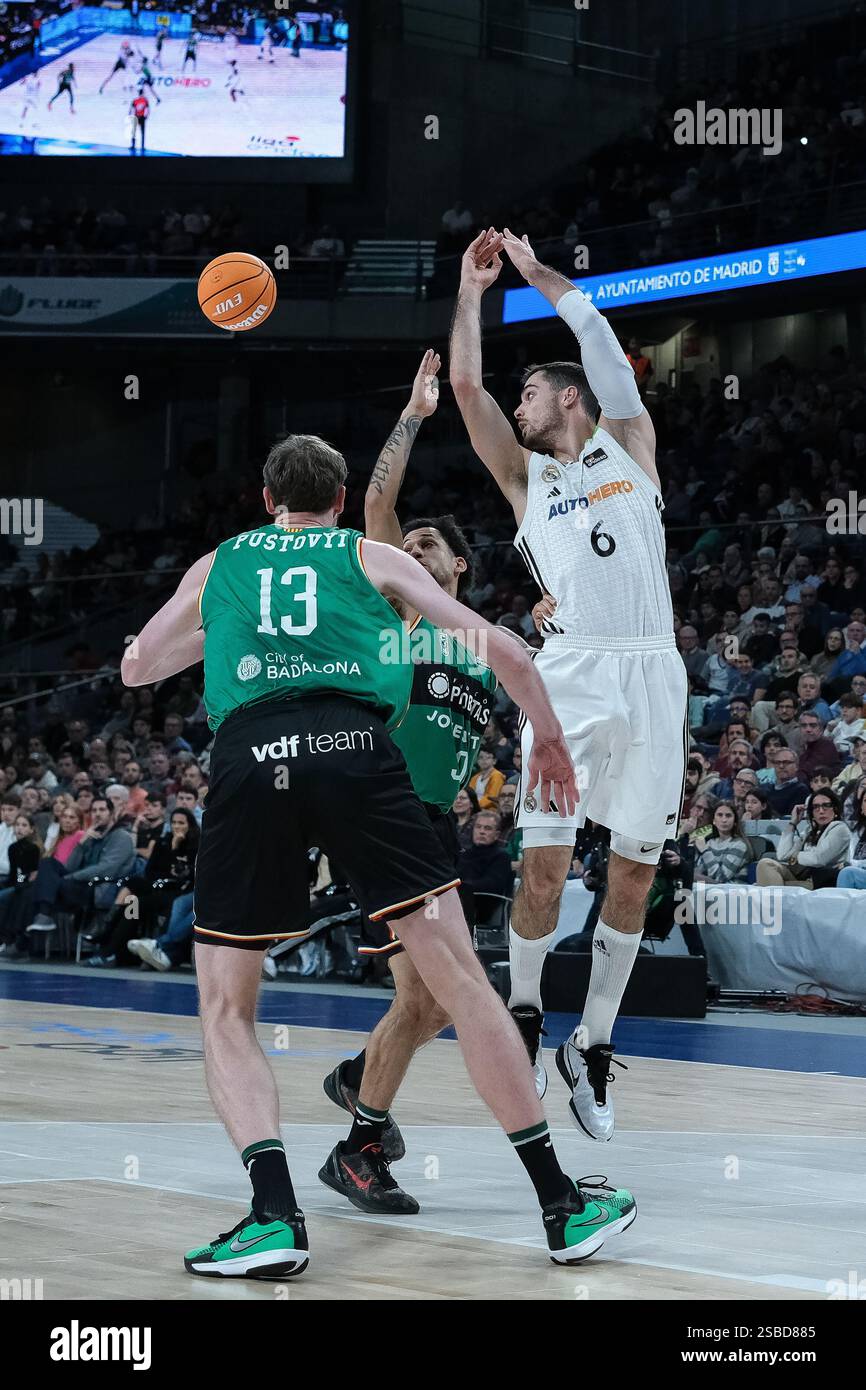 Madrid, Spain. 02nd Feb, 2025. Alberto Abalde of Real Madrid during the game between Real Madrid ...
