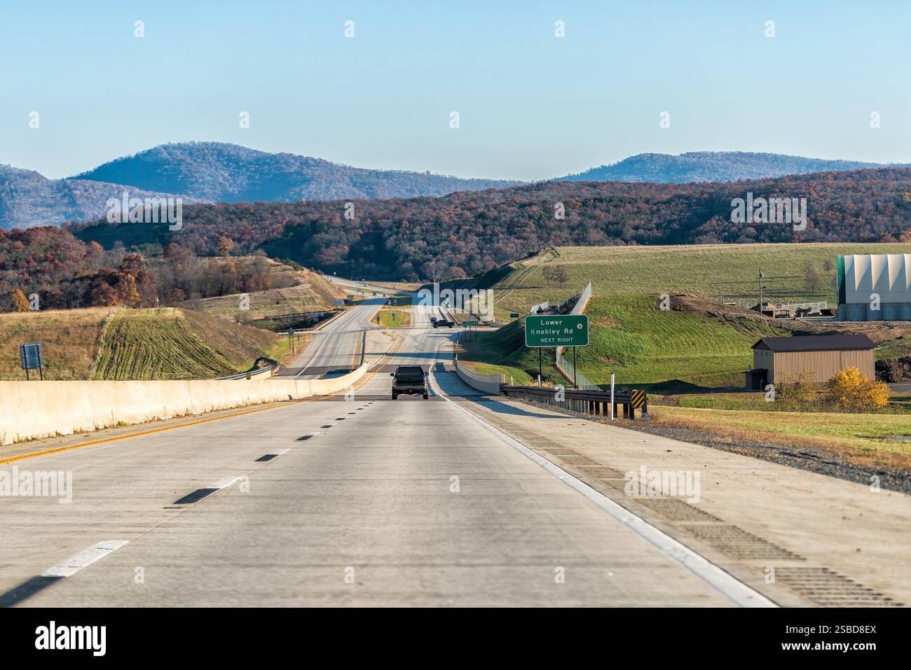 West Virginia Canaan valley scenic US-48 highway road in colorful ...