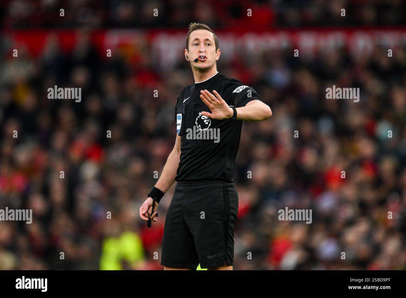 Referee John Brooks during the Premier League match Manchester United ...