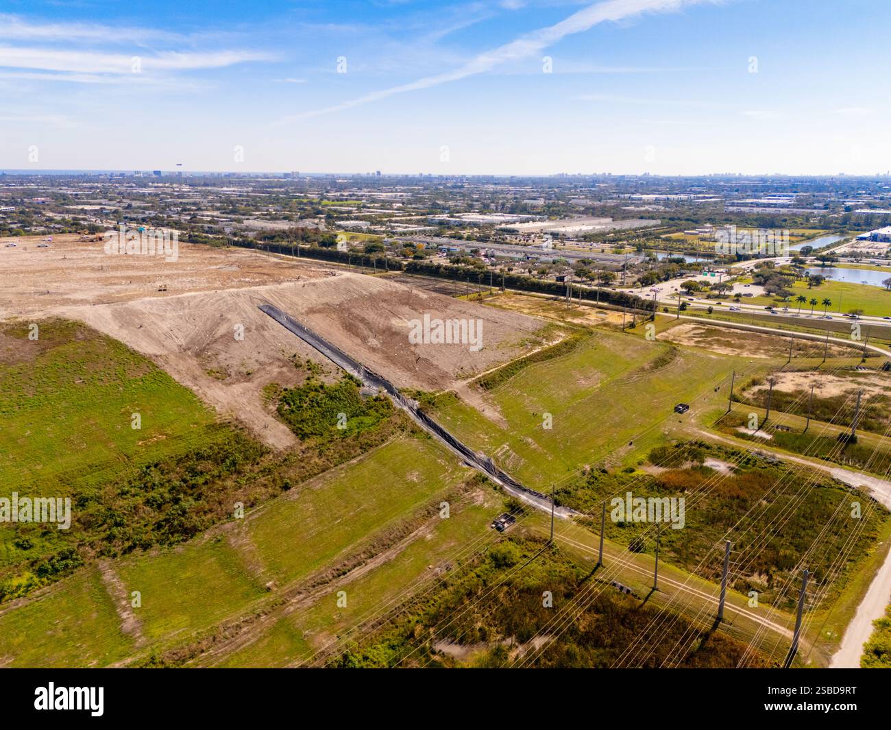 Aerial stock photo Monarch Hill landfill Pompano Beach Florida 2025 ...