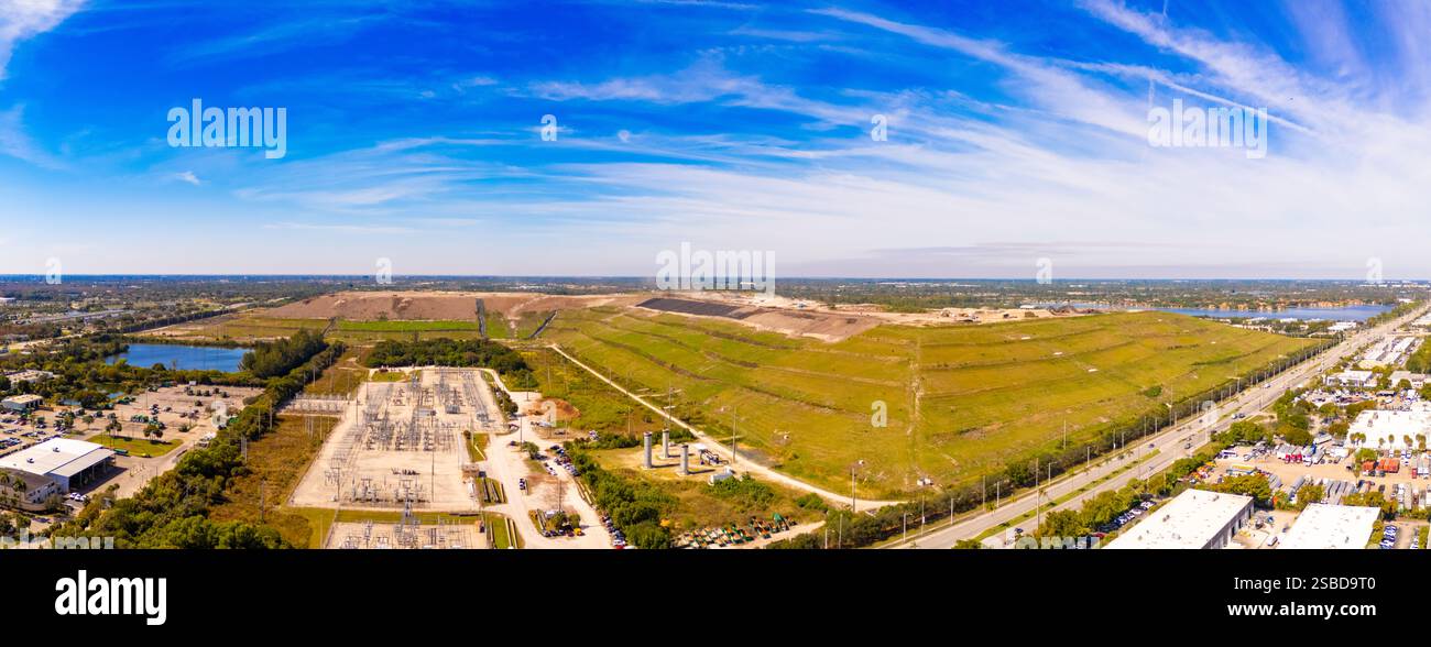 Aerial stock photo Monarch Hill landfill Pompano Beach Florida 2025 ...
