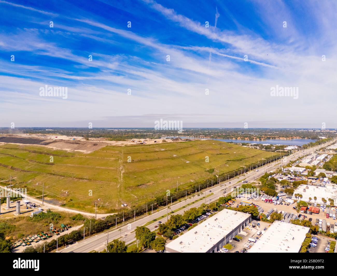 Aerial stock photo Monarch Hill landfill Pompano Beach Florida 2025 ...