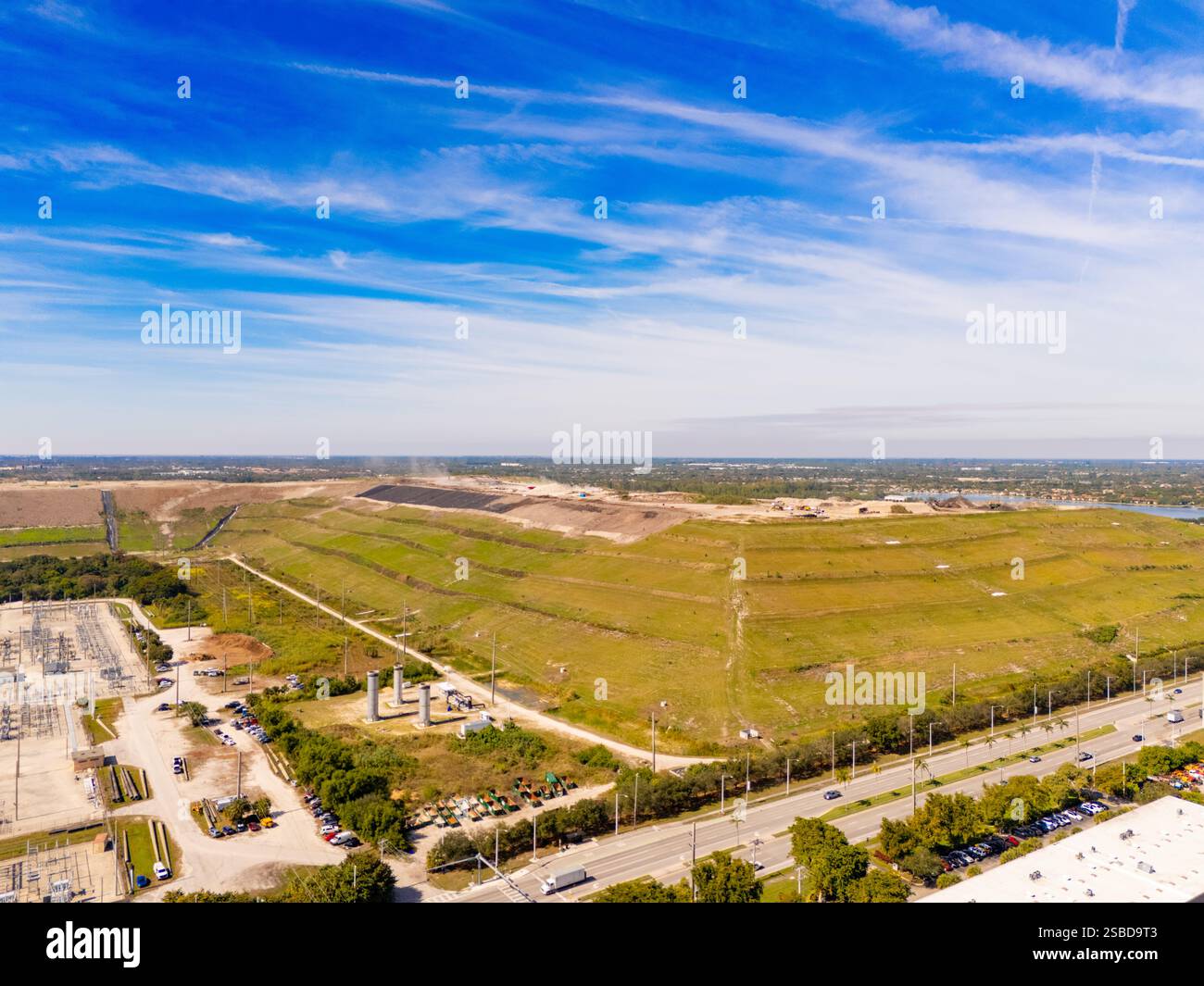 Aerial stock photo Monarch Hill landfill Pompano Beach Florida 2025 ...