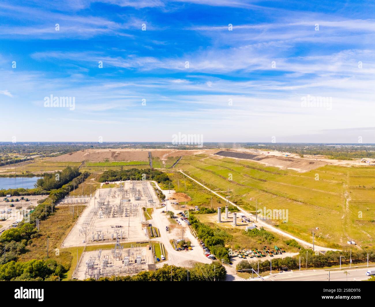 Aerial stock photo Monarch Hill landfill Pompano Beach Florida 2025 ...