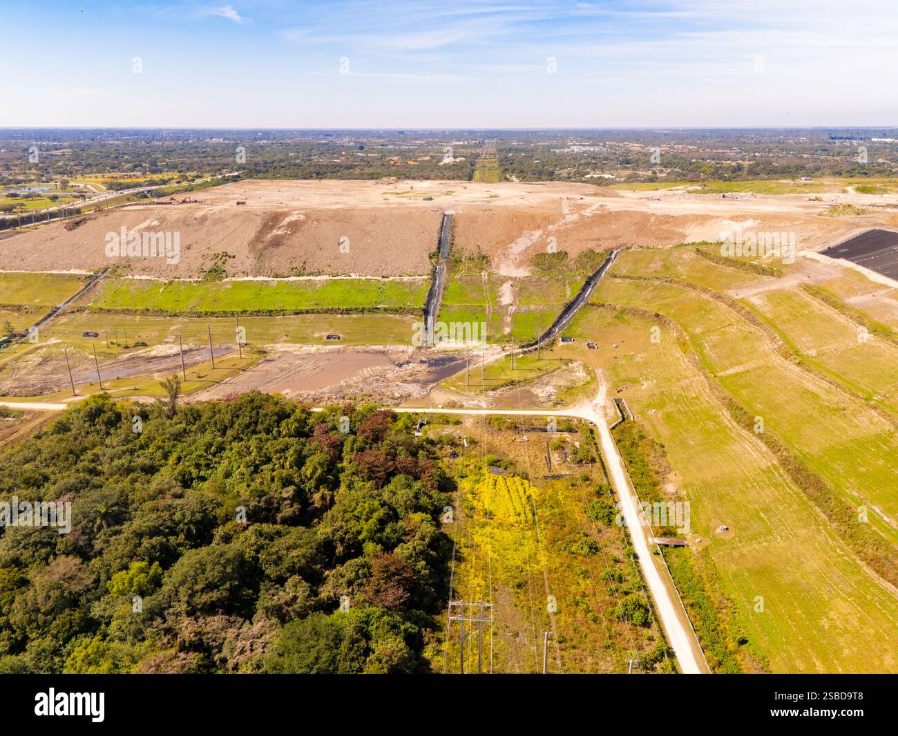 Aerial stock photo Monarch Hill landfill Pompano Beach Florida 2025 ...