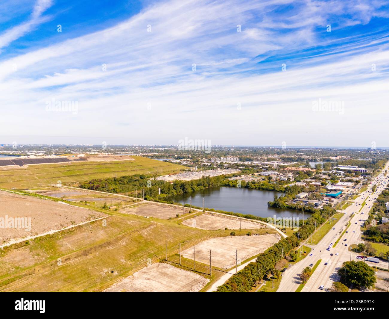 Aerial stock photo Monarch Hill landfill Pompano Beach Florida 2025 ...