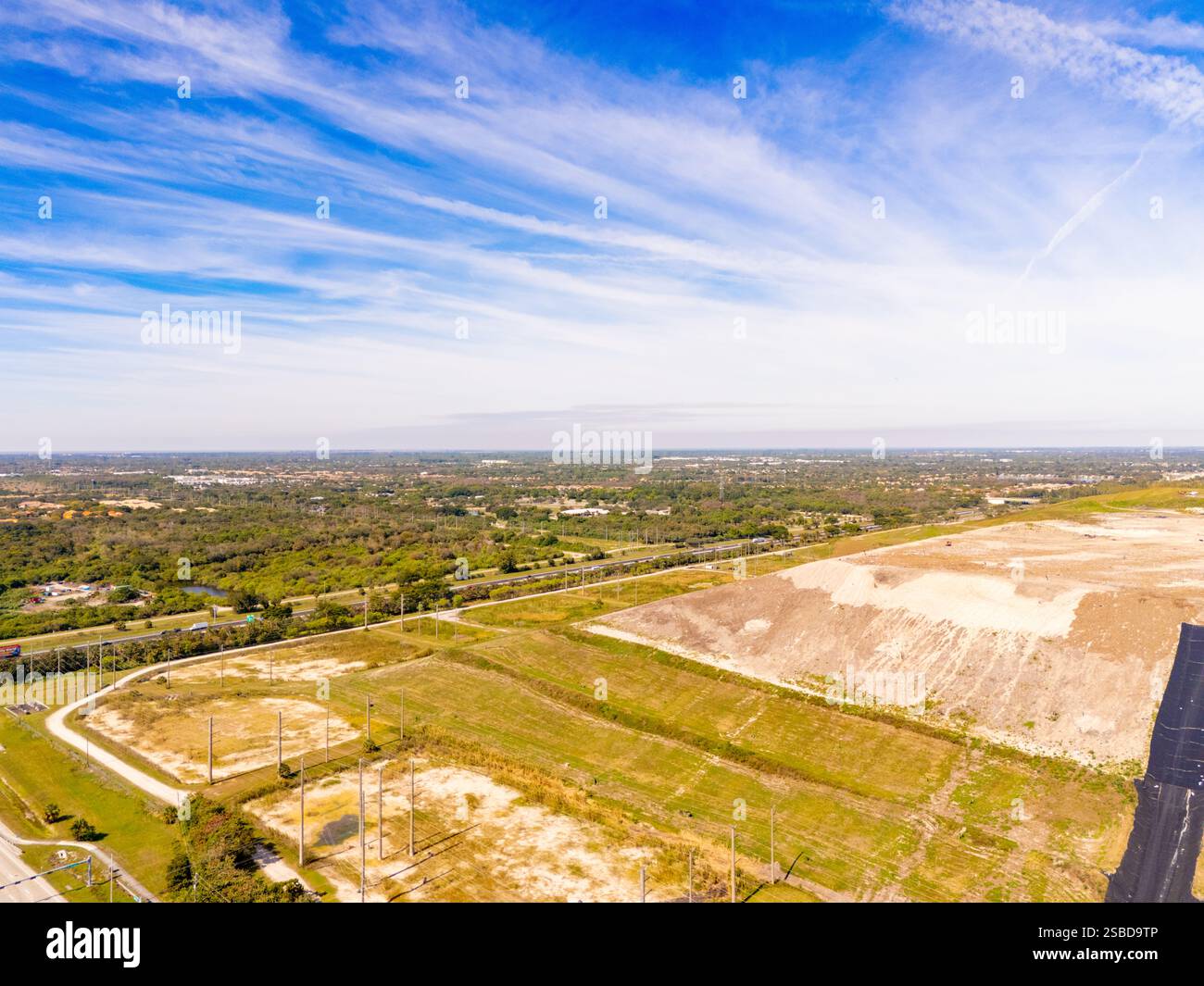 Aerial stock photo Monarch Hill landfill Pompano Beach Florida 2025 ...