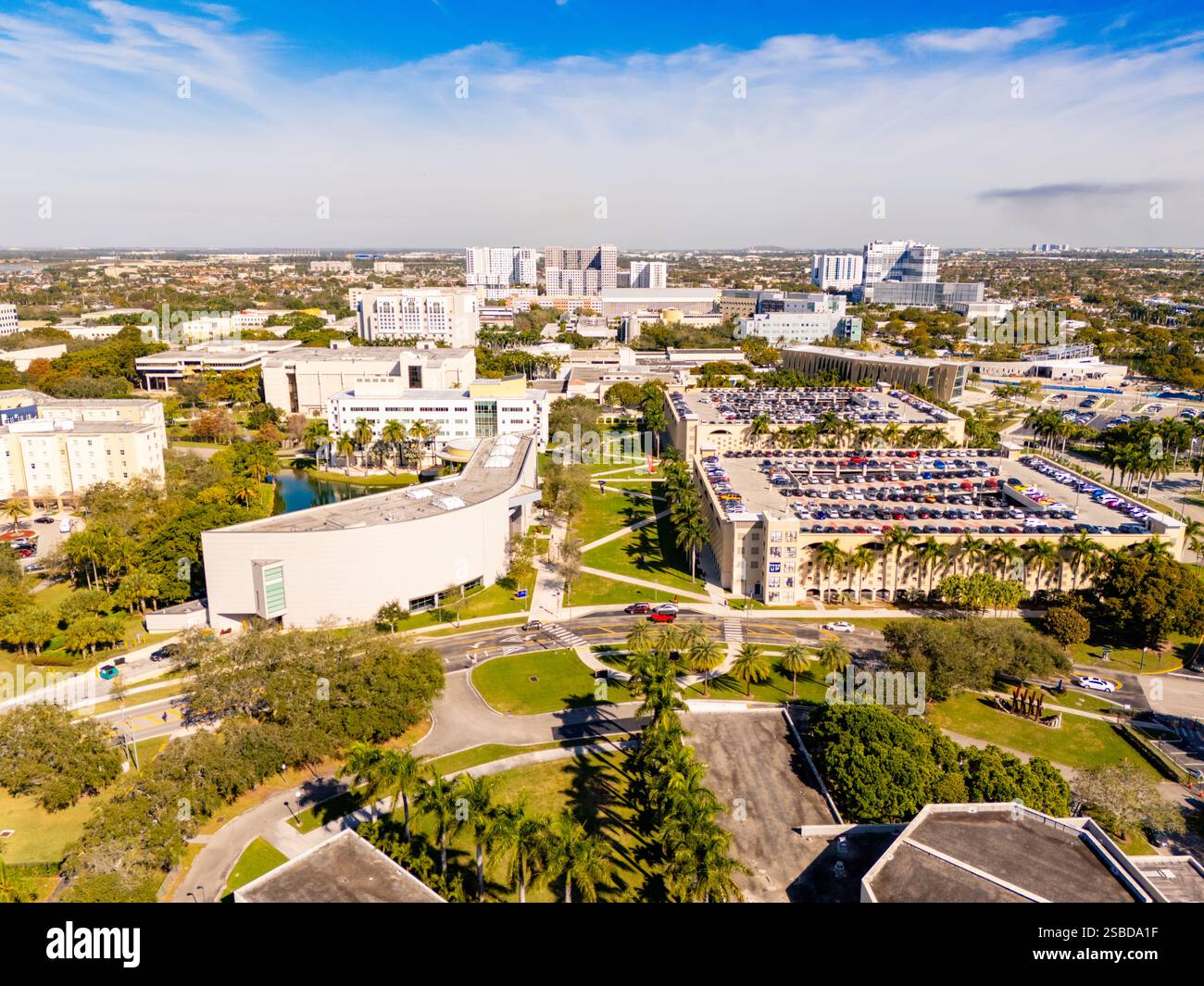 Miami, FL, USA - January 29, 2025: Aerial stock photo FIU Florida ...