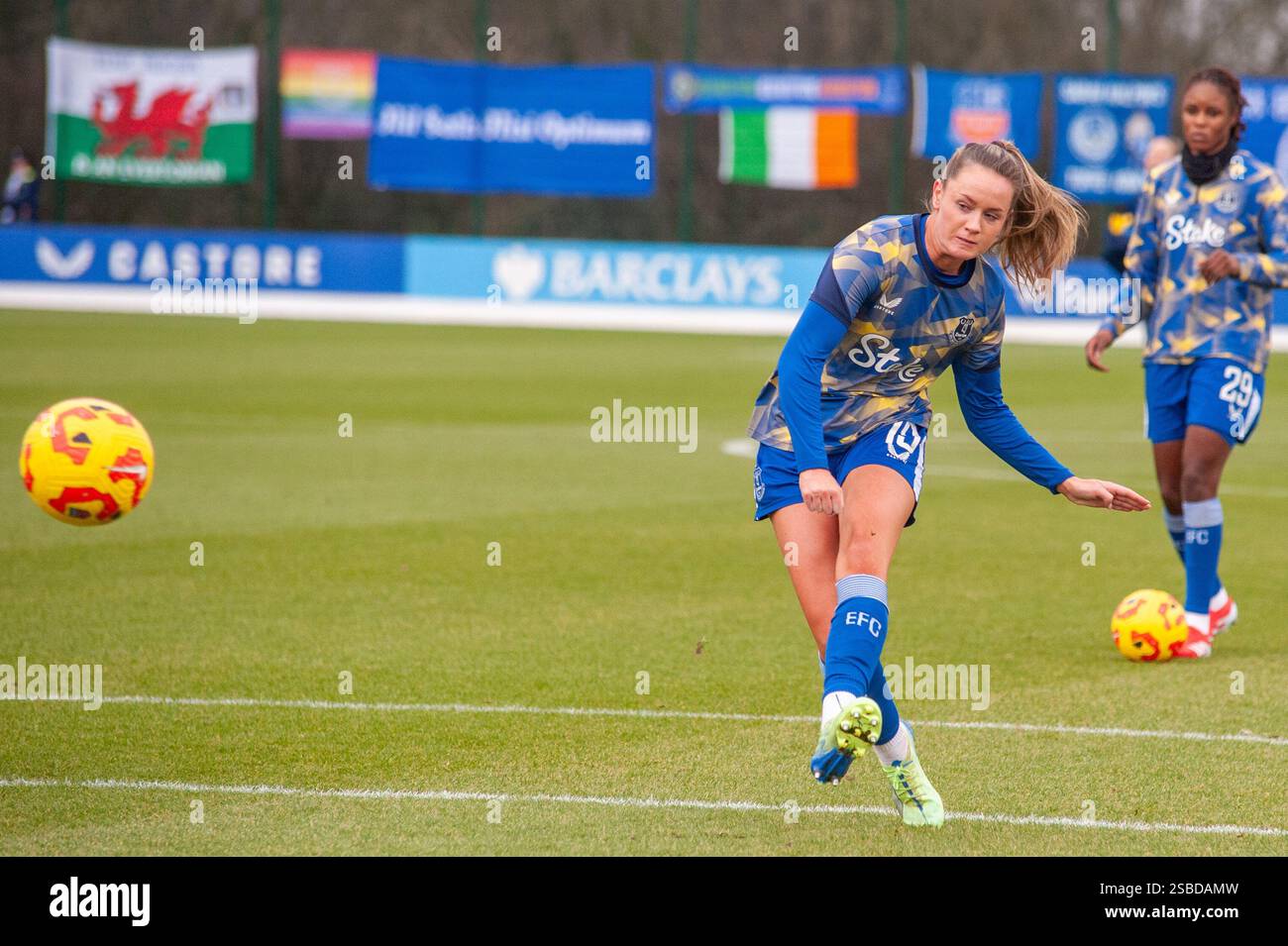 Liverpool, UK. 2nd Feb, 2025. Hayley Ladd (16 Everton) shoots at goal ...