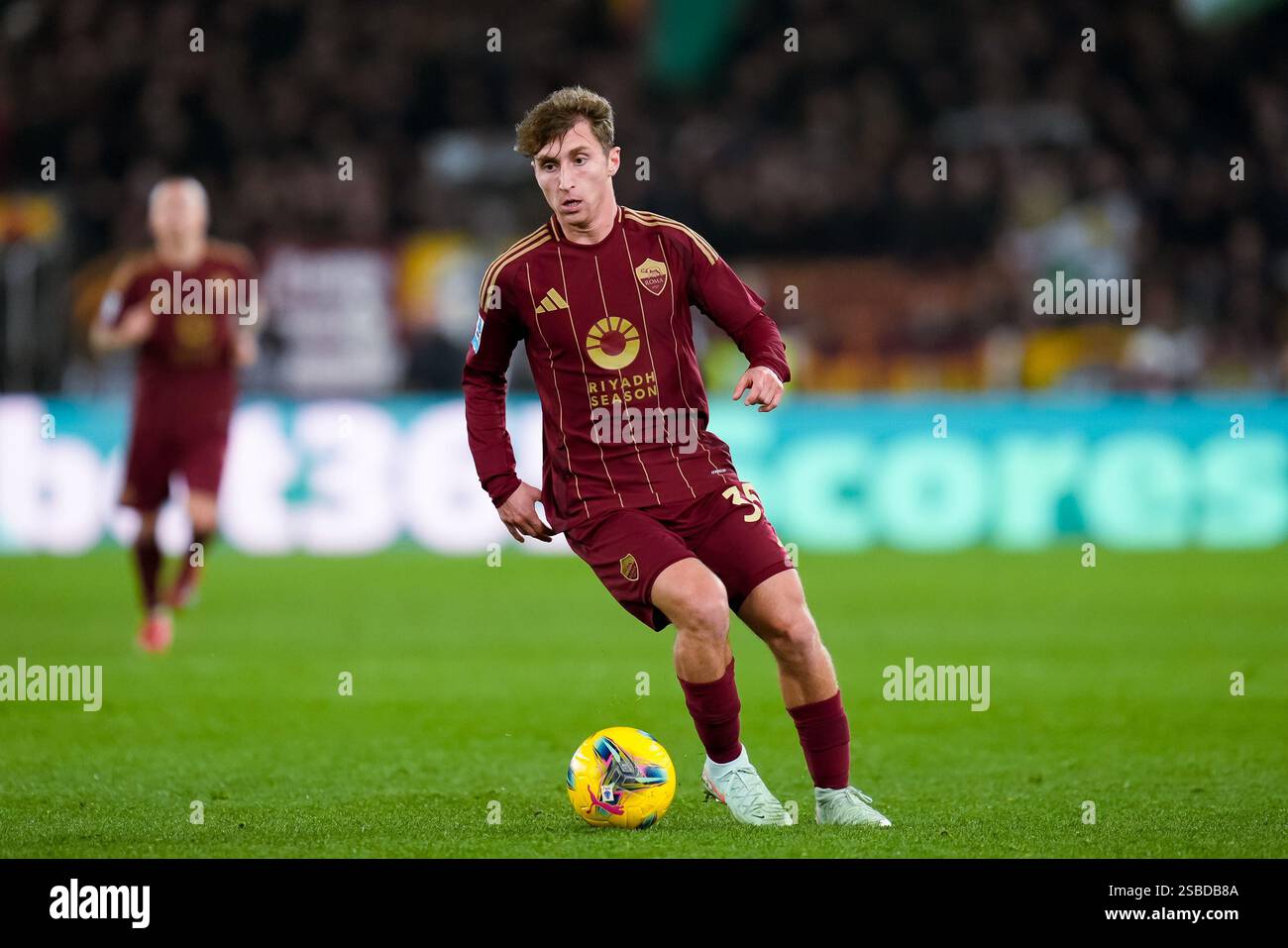 Rome, Italy. 02nd Feb, 2025. Tommaso Baldanzi of AS Roma during the ...