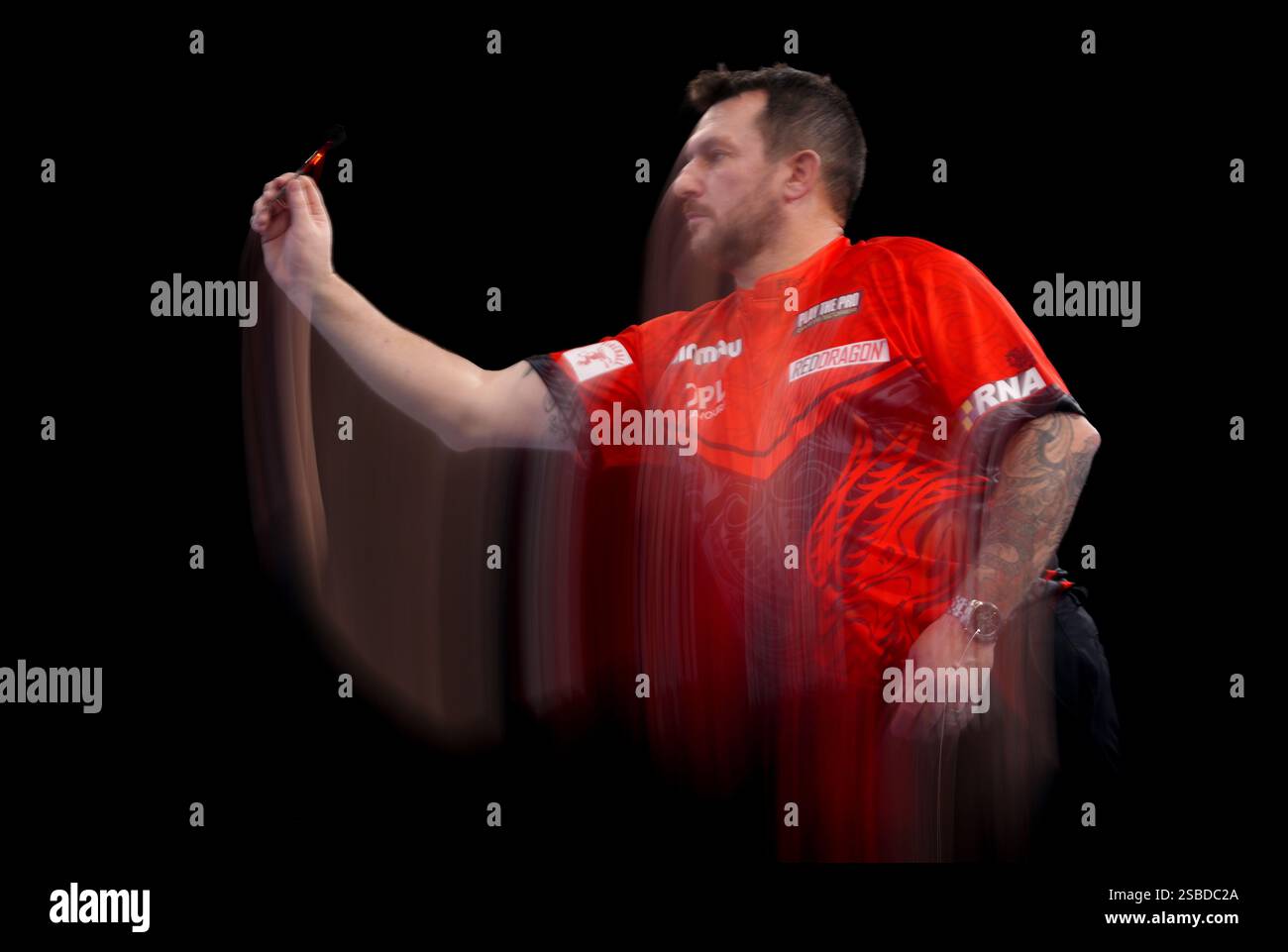 Jonny Clayton during the final against Luke Humphries on day four of ...