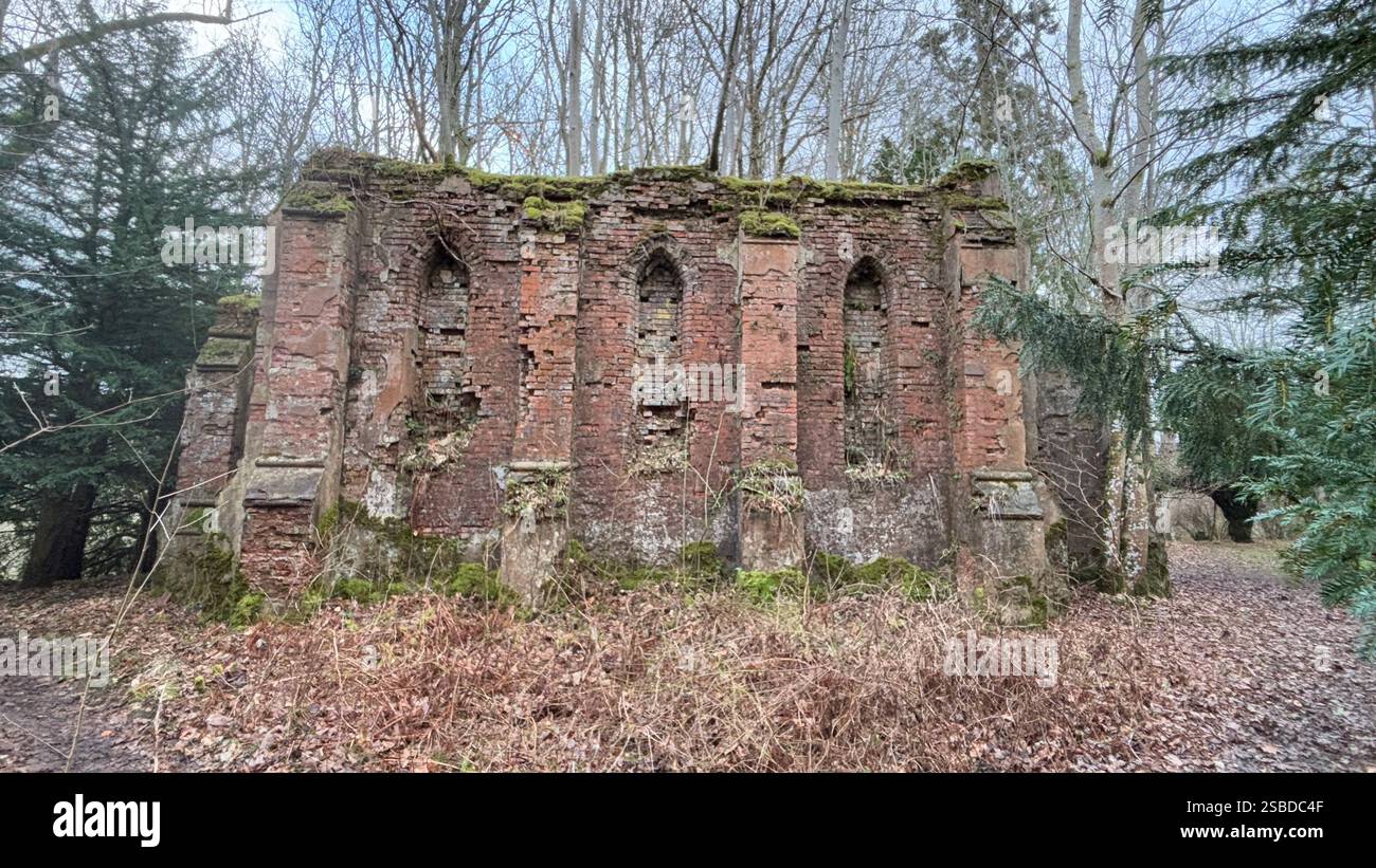 Finlarig Castle. Ancient Scottish ruin. Clan Campbell. Loch Tay in the ...