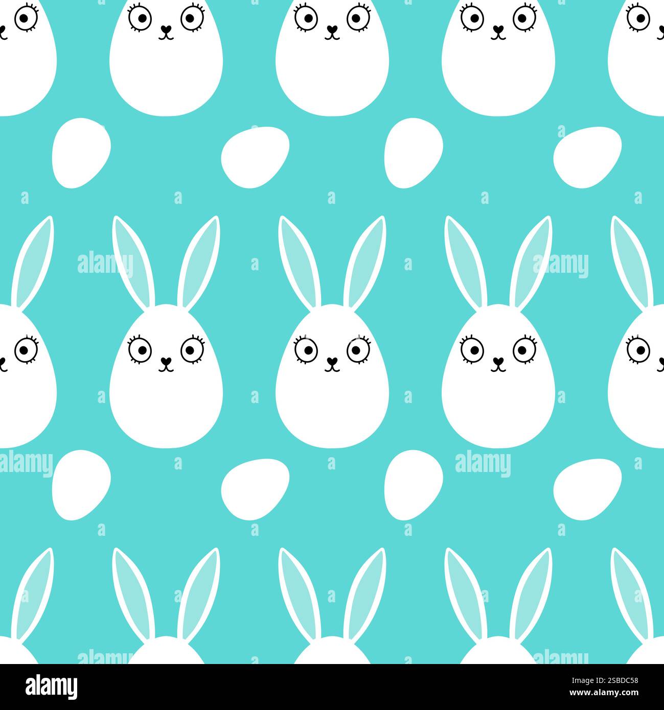Easter eggs seamless rabbits ears pattern for wrapping paper and ...