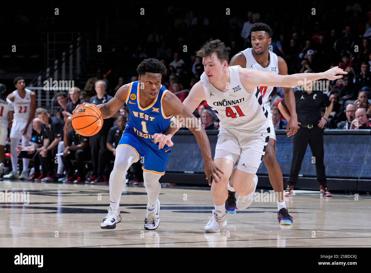 CINCINNATI, OH - FEBRUARY 02: West Virginia Mountaineers guard Joseph ...