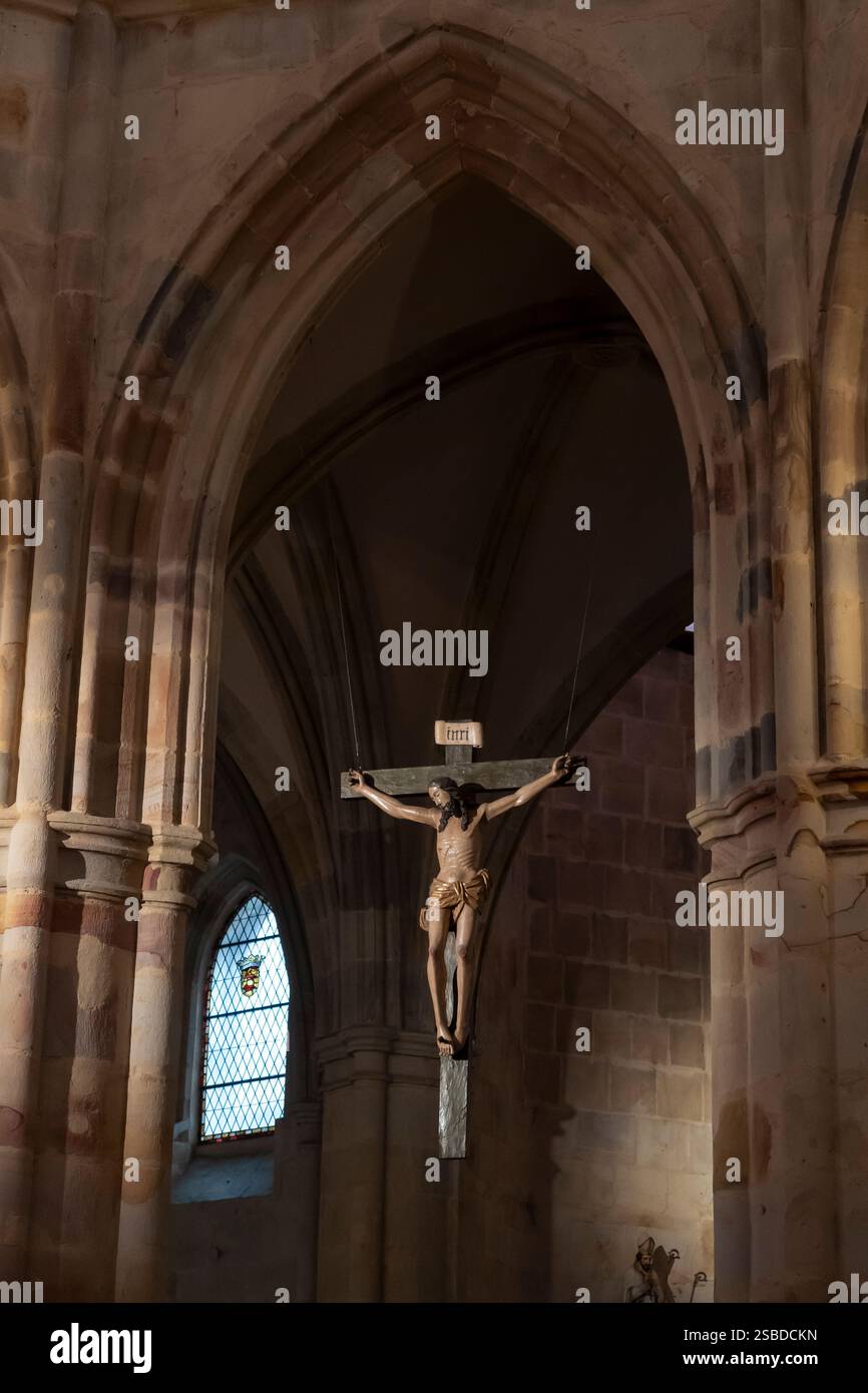 A crucifix at the Cathedral Basilica of Saint James in Bilbao, Basque ...