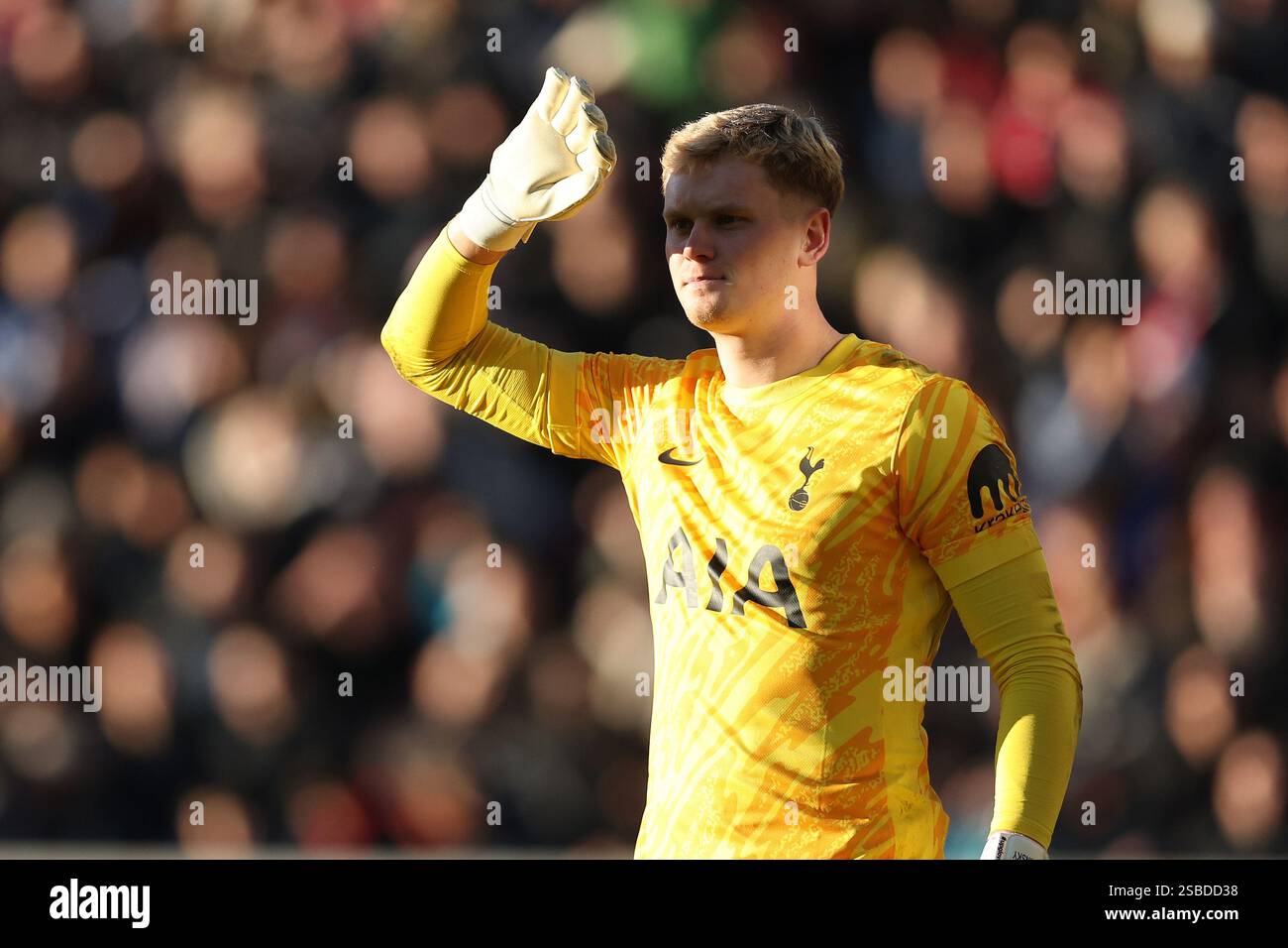 London, UK. 2nd Feb, 2025. Antonín Kinsky of Tottenham Hotspur during ...