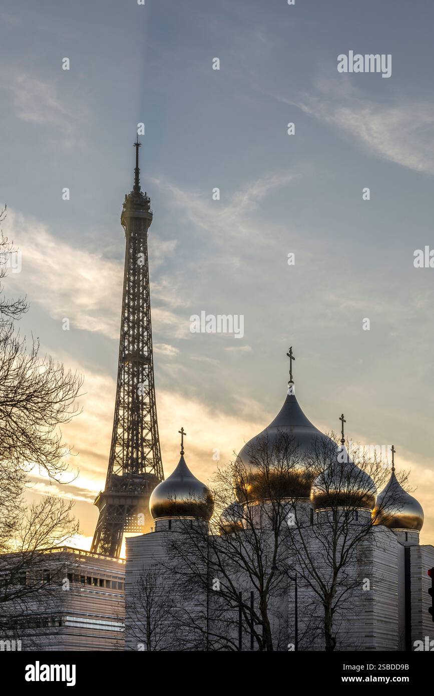 Paris, France - January 14, 2025: Cathedral of the Holy Trinity and ...